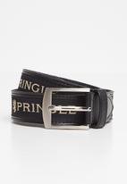 Leather casual ribbon belt - black Pringle of Scotland Belts ...