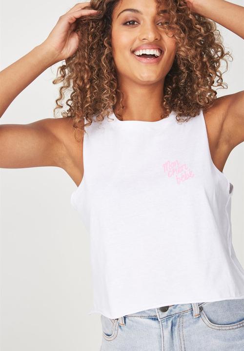 Tbar lola graphic Mon Cheri tank top - white
