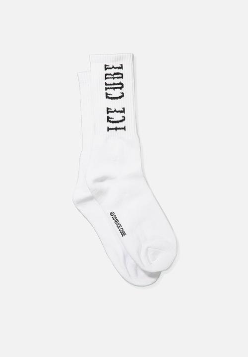 Ice cube single pack active socks - white
