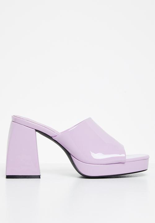 Oreo chunky block heel - lilac patent Public Desire Heels | Superbalist.com