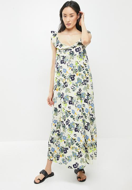 Zora life strap allie midi dress - cloud cream