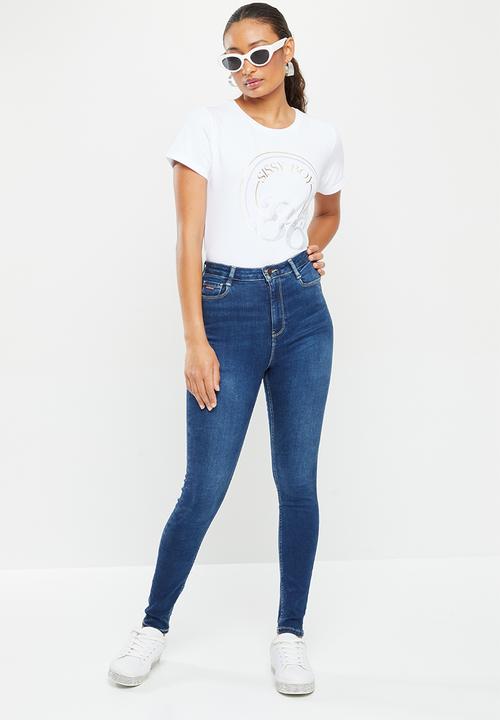 Jojo: super high waist skinny - dark vintage