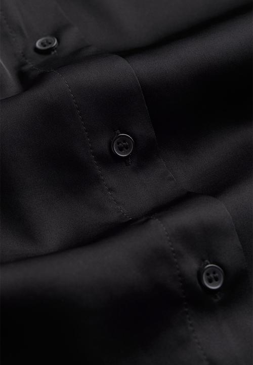 V-neck blouse - black 1 - 939703044
