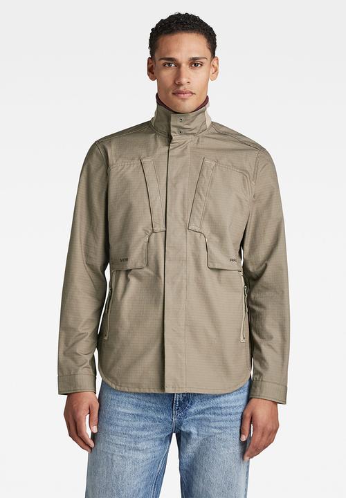 Utility zip overshirt - turf
