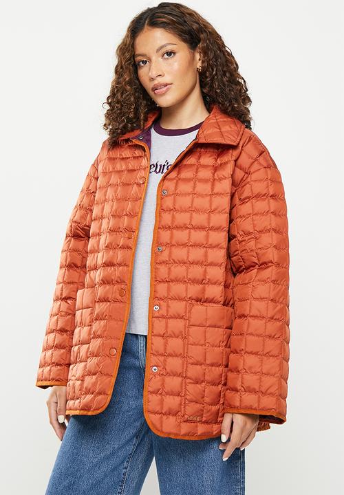 Quilted shacket - ginger bread