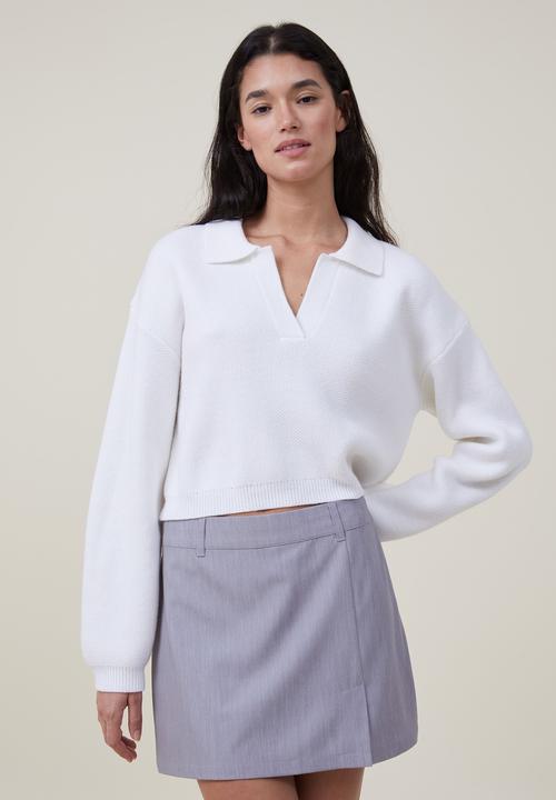 Jamie Suiting Mini Skirt Grey Marle Cotton On Skirts