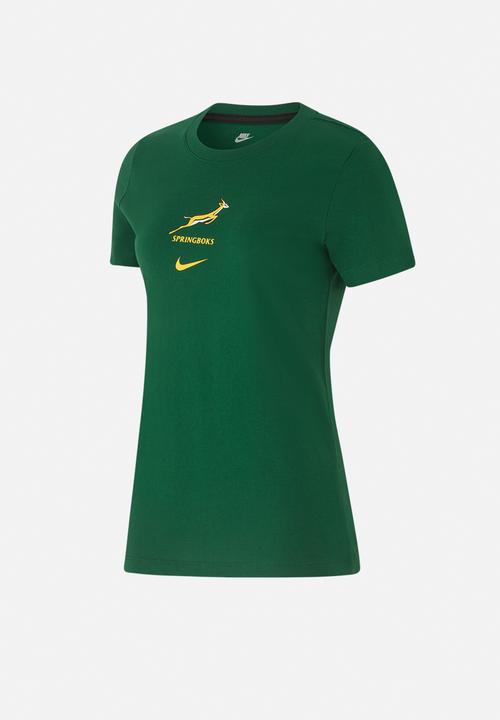 Womens Springbok Unity Tee - green/university gold