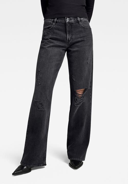 Judee Loose Wmn - worn in black smoke ripped
