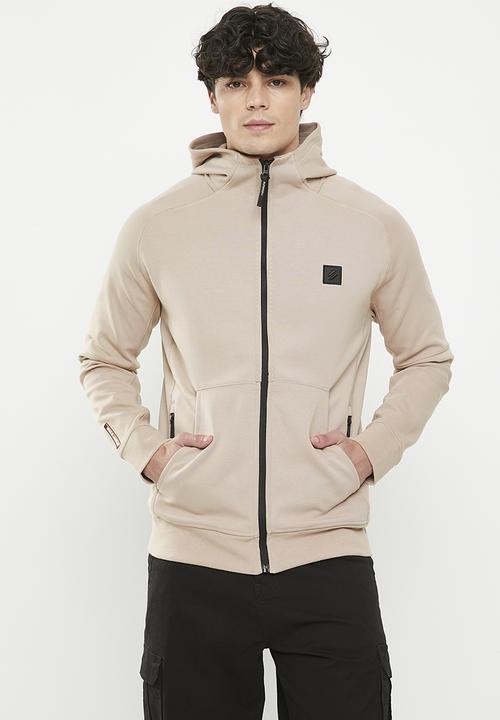 Code tech zip hood - warm grey