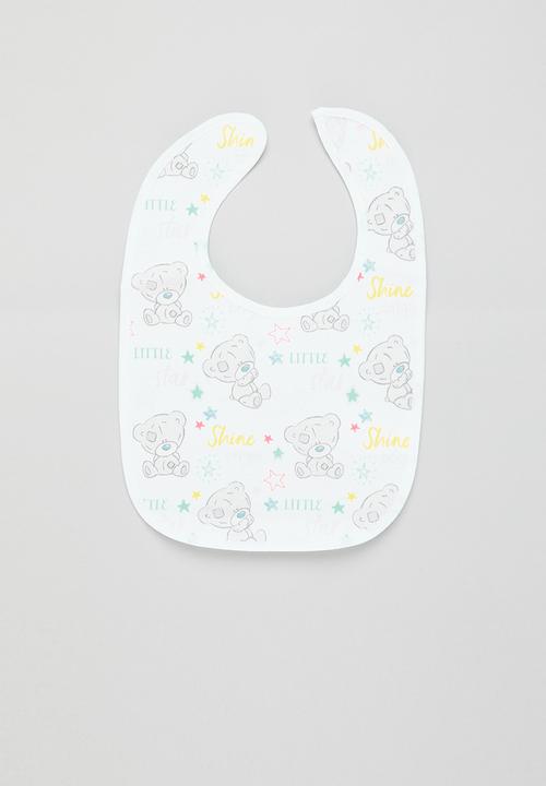 Tiny tatty teddy 2pk jersey bib - grey