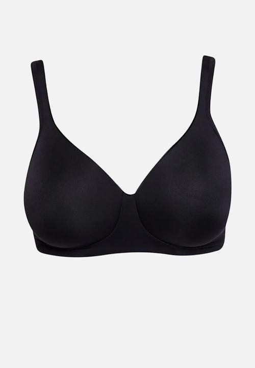 Forever fit full coverage molded cup bra - black
