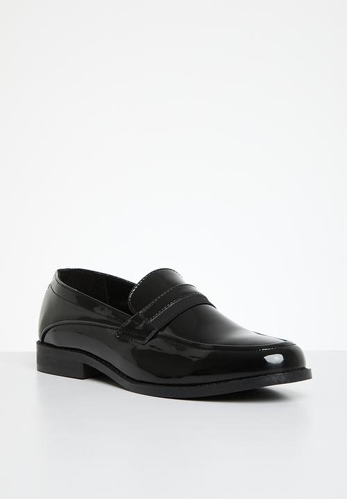 Formal slip-on penny moc - black