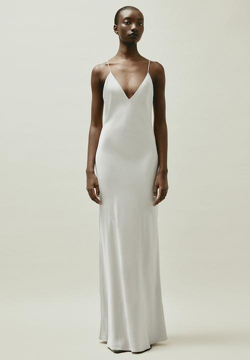 H&M Studio: Silk slip dress - light grey - 1203263001 H&M Formal ...