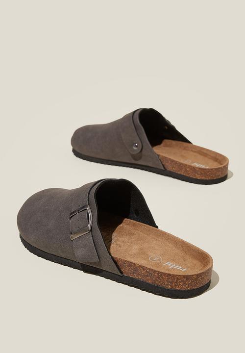 Rex buckle mule - grey micro