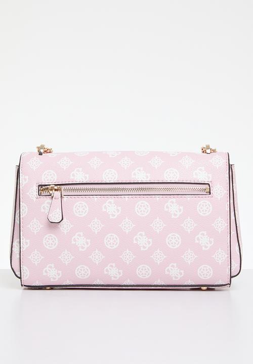 Loralee convertible xbody flap-pale pink logo