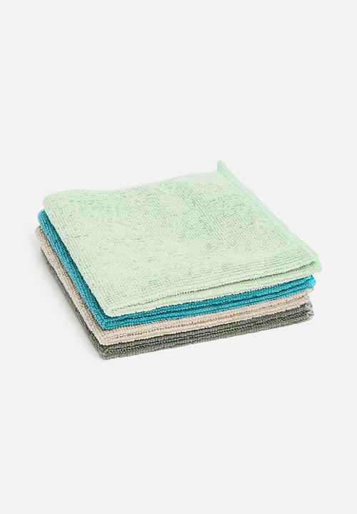 Microfiber cloth set of 4 - multi