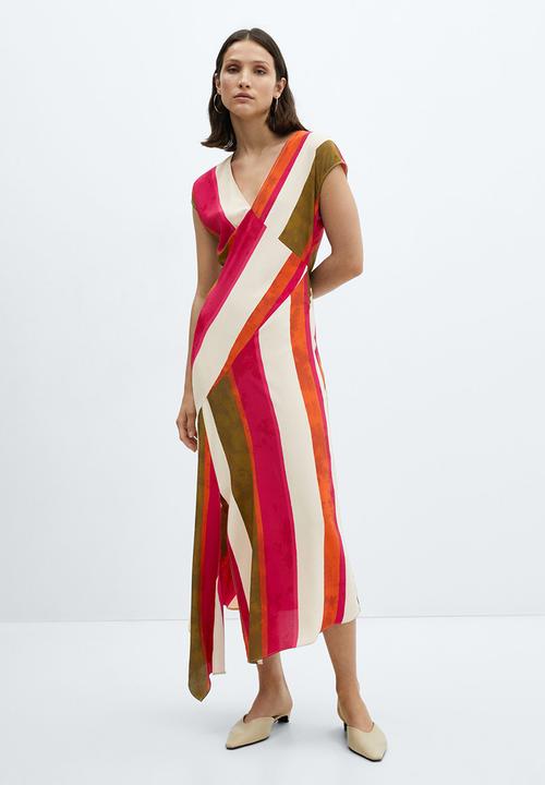 Dress cherry- light beige