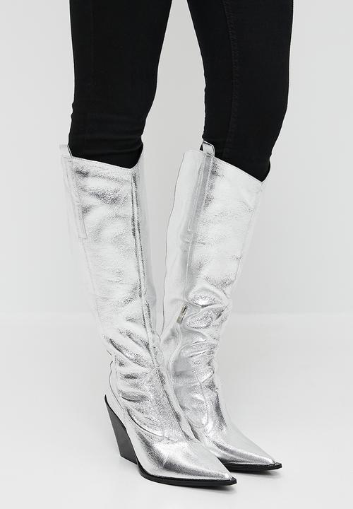 Navada western boot - silver