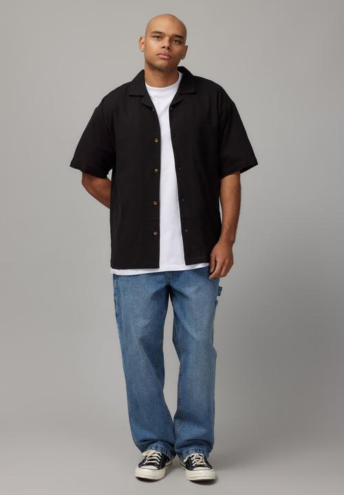 Textured Street Shirt - Black Texture