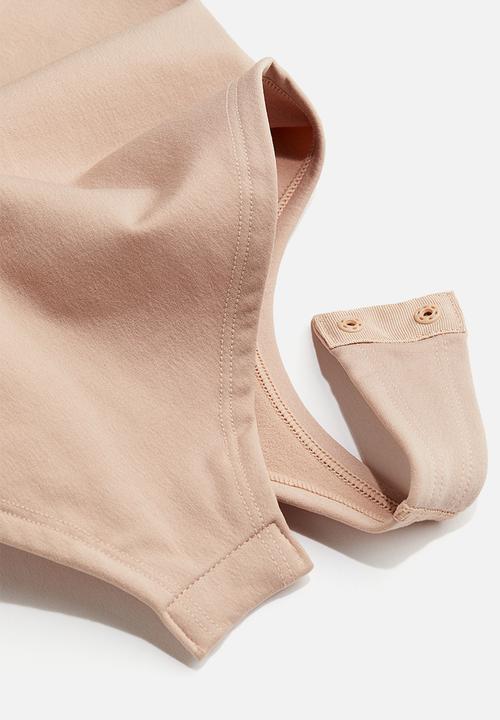 Stretchy & sculpting firm shape thong body - light beige - 1218329002