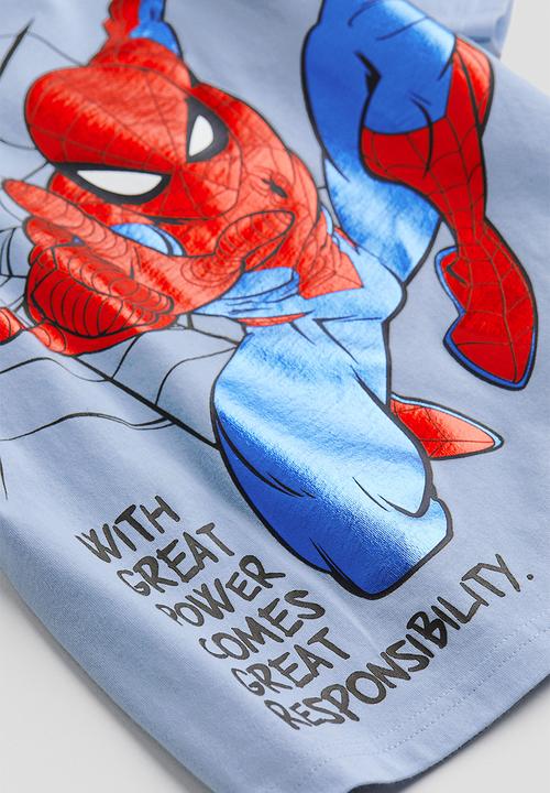 Printed t-shirt - light blue/spider-man - 1117472055