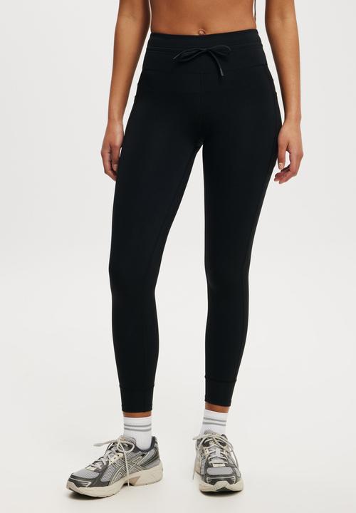 Ultimate Run Rib Full Length Tight - Black