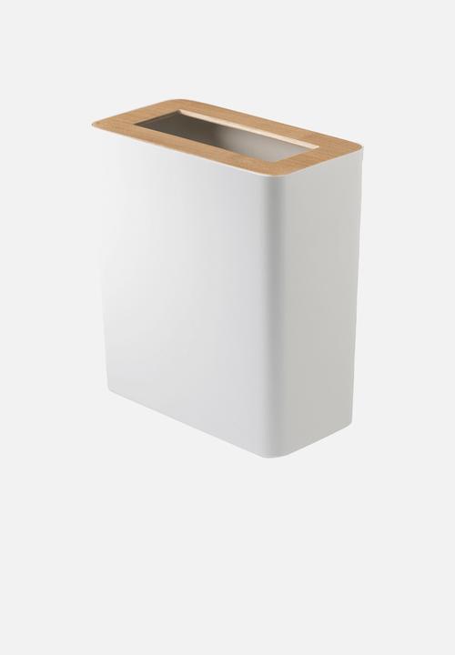 Rin rectangular trash can - white