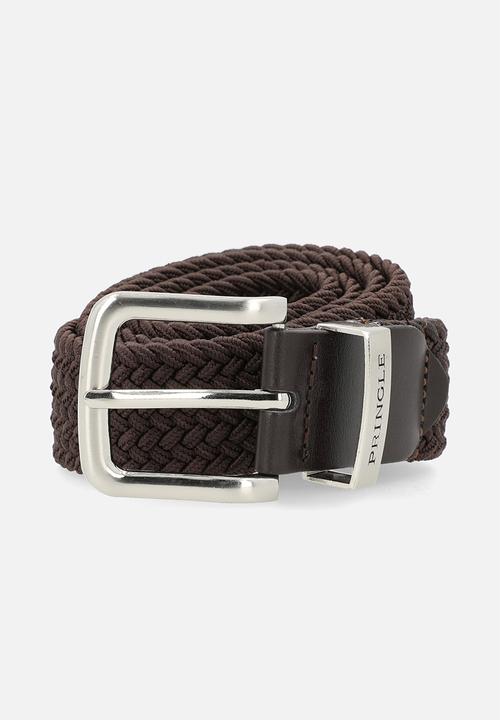Pringle Enzo Elasticated Belt-Brown