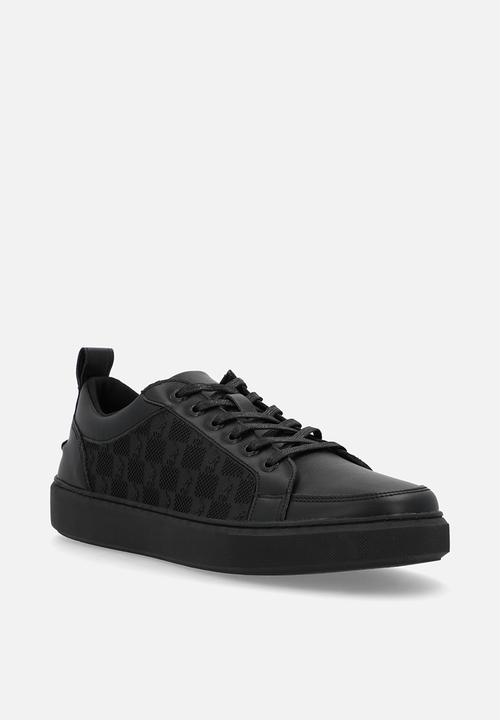 BLOCK MONOGRAM SNEAKER - BLACK