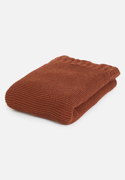 Knitted Throw Rust