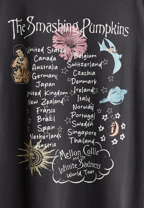 Oversized printed t-shirt - dark grey/the smashing pumpkins - 1257580009