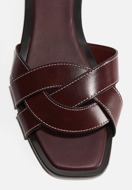Braided sandals - burgundy - 1273709005