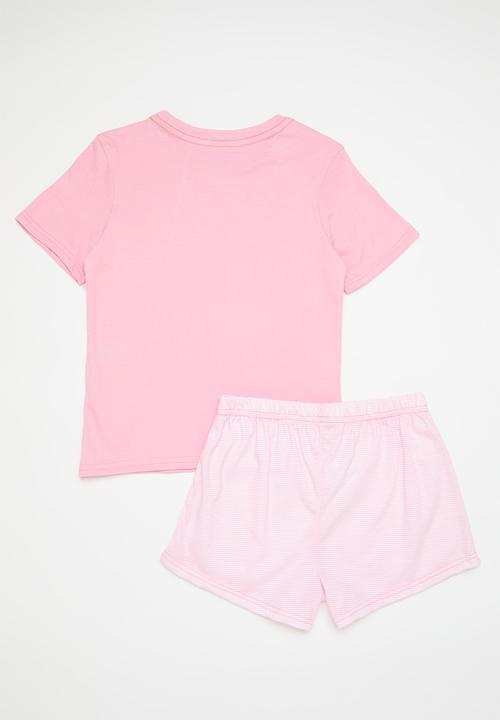 Pj set-pink/stripes