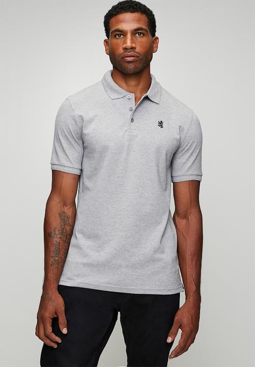Austyn Pique Golfer - Grey Melange