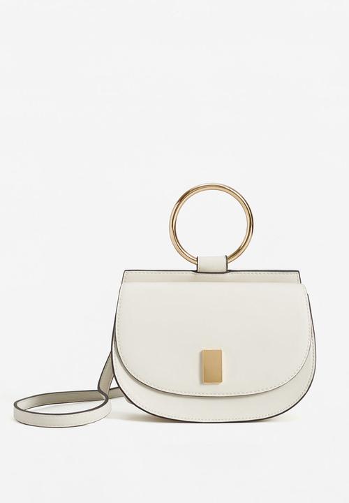 Metallic Handle Shoulder Bag Off White MANGO Bags & Purses ...