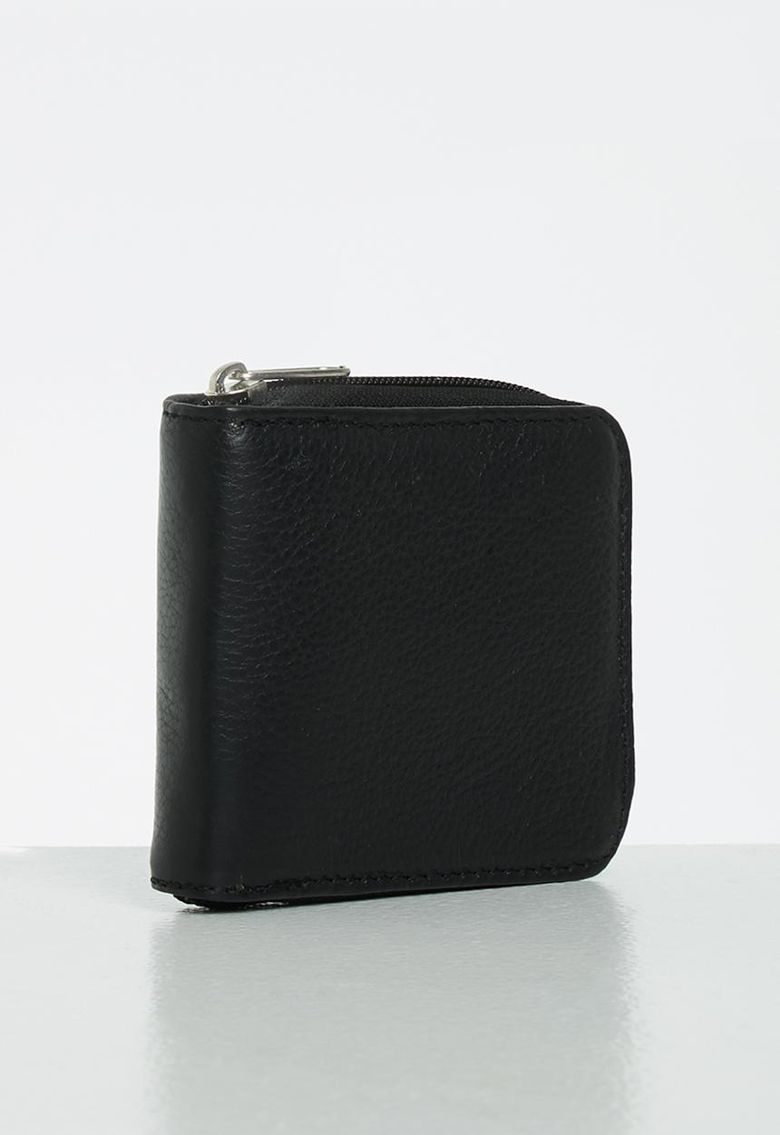 Koko leather trifold wallet - black