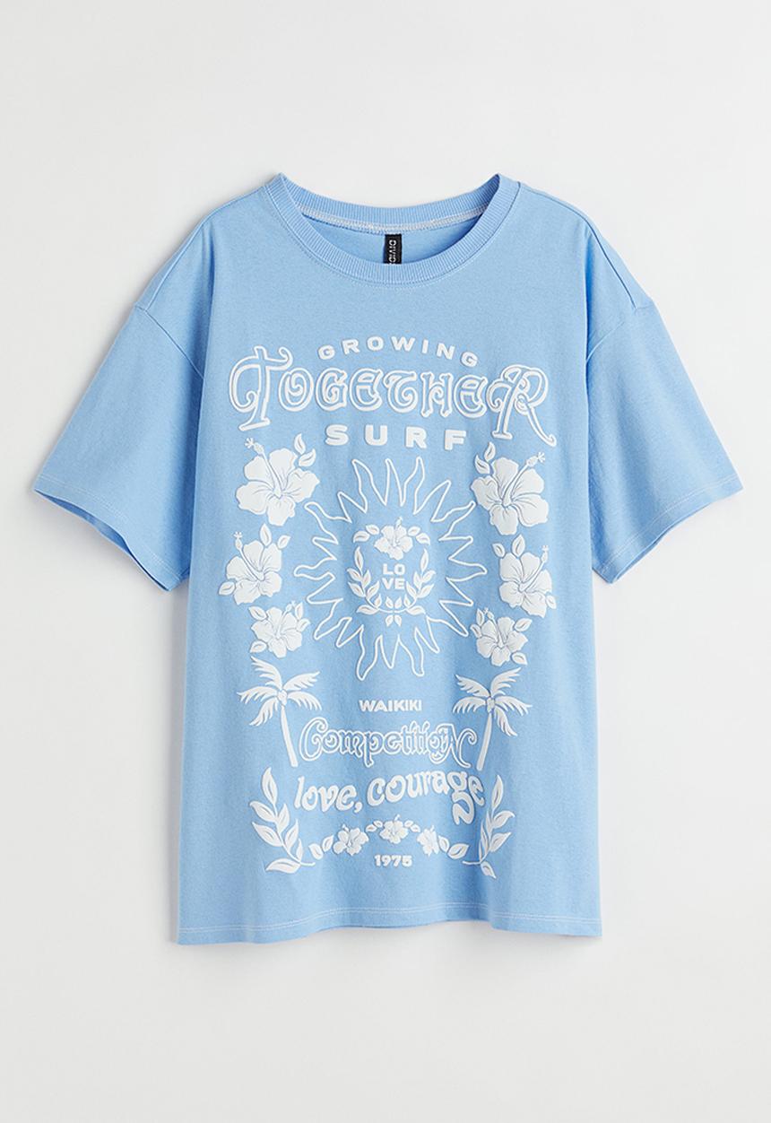 Printed t-shirt - light blue/together - 1048041014