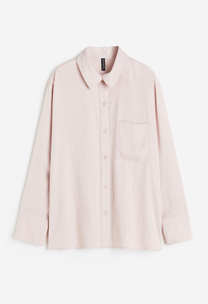 Shirt with a sheen - pink - 1155480003