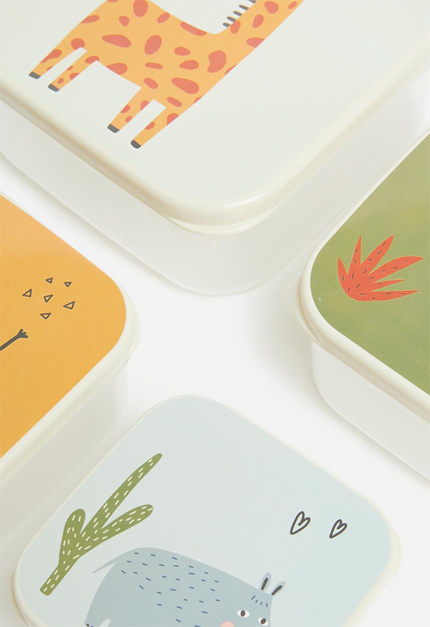 Jungle storage box set of 4-multi