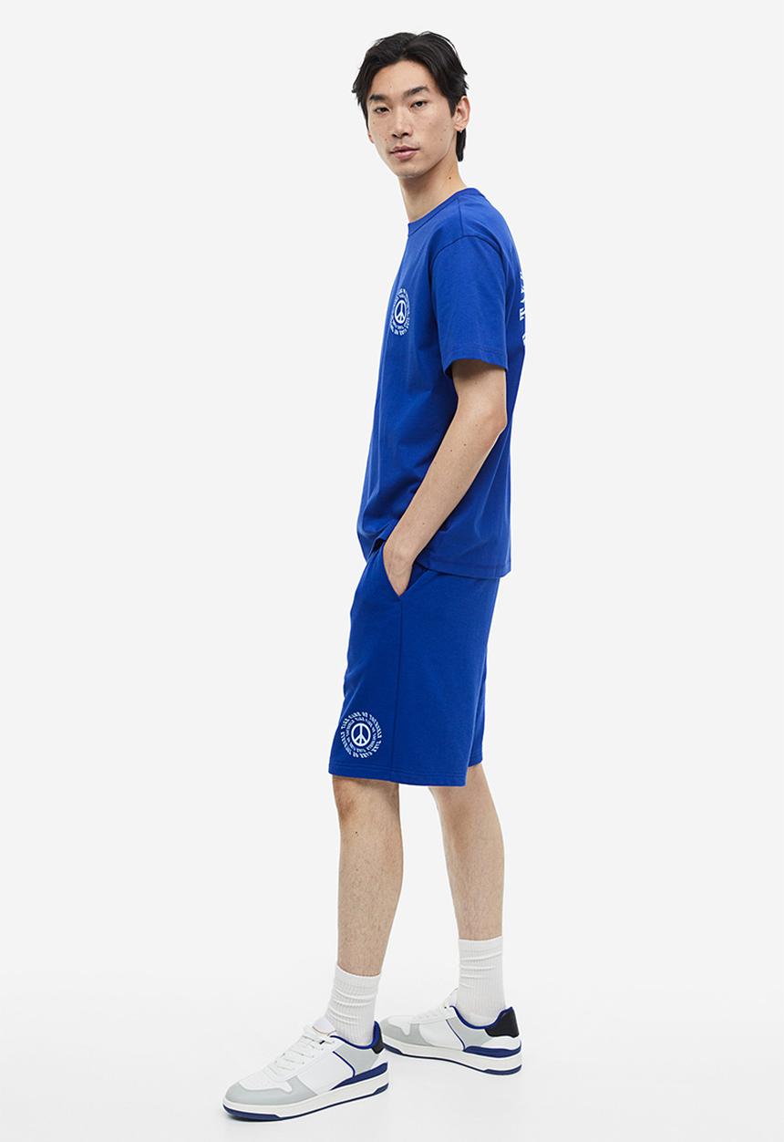 Coolmax® loose fit t-shirt - Blue/Peace symbol- 1195471001
