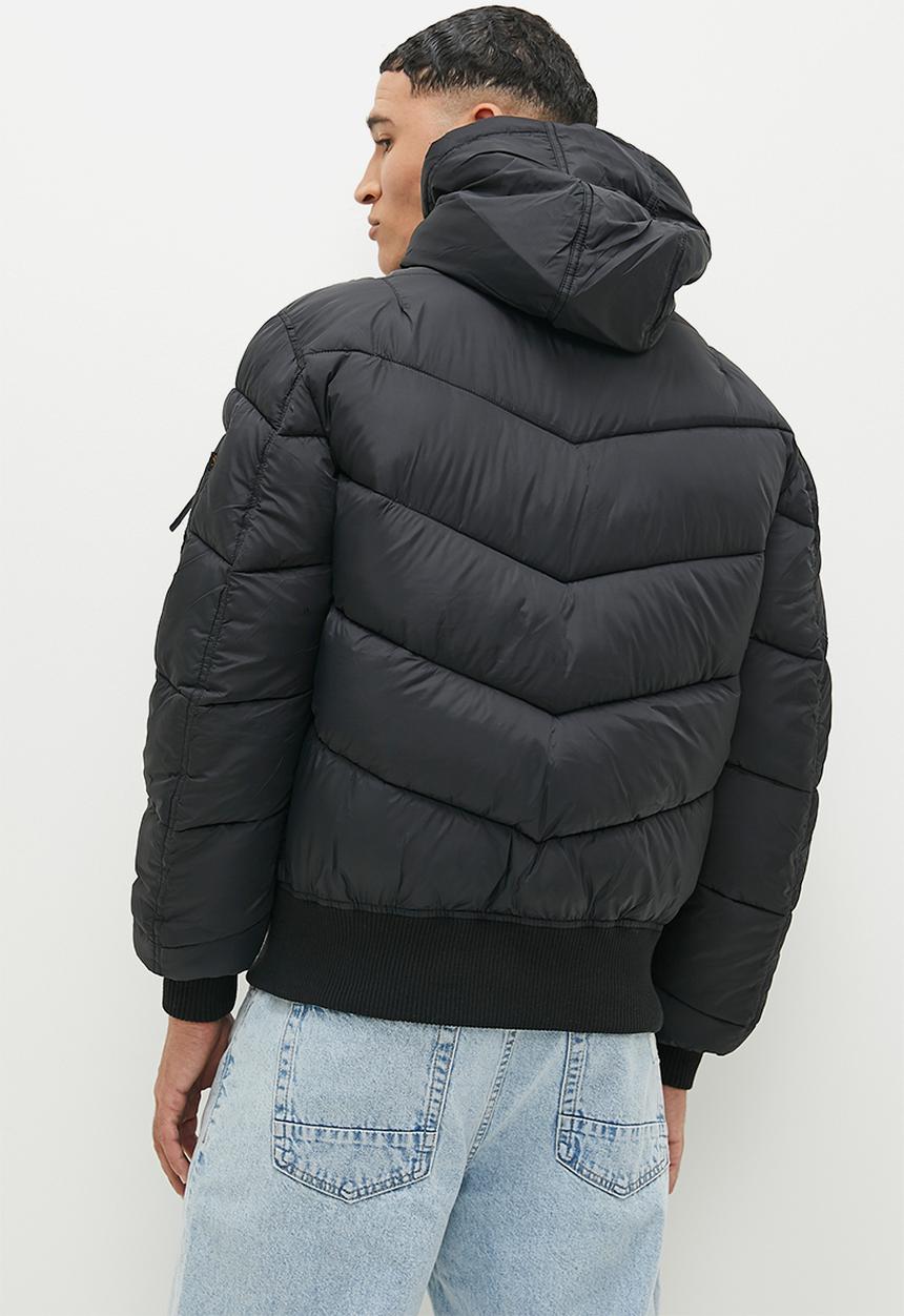Hooded puffer voyager - black