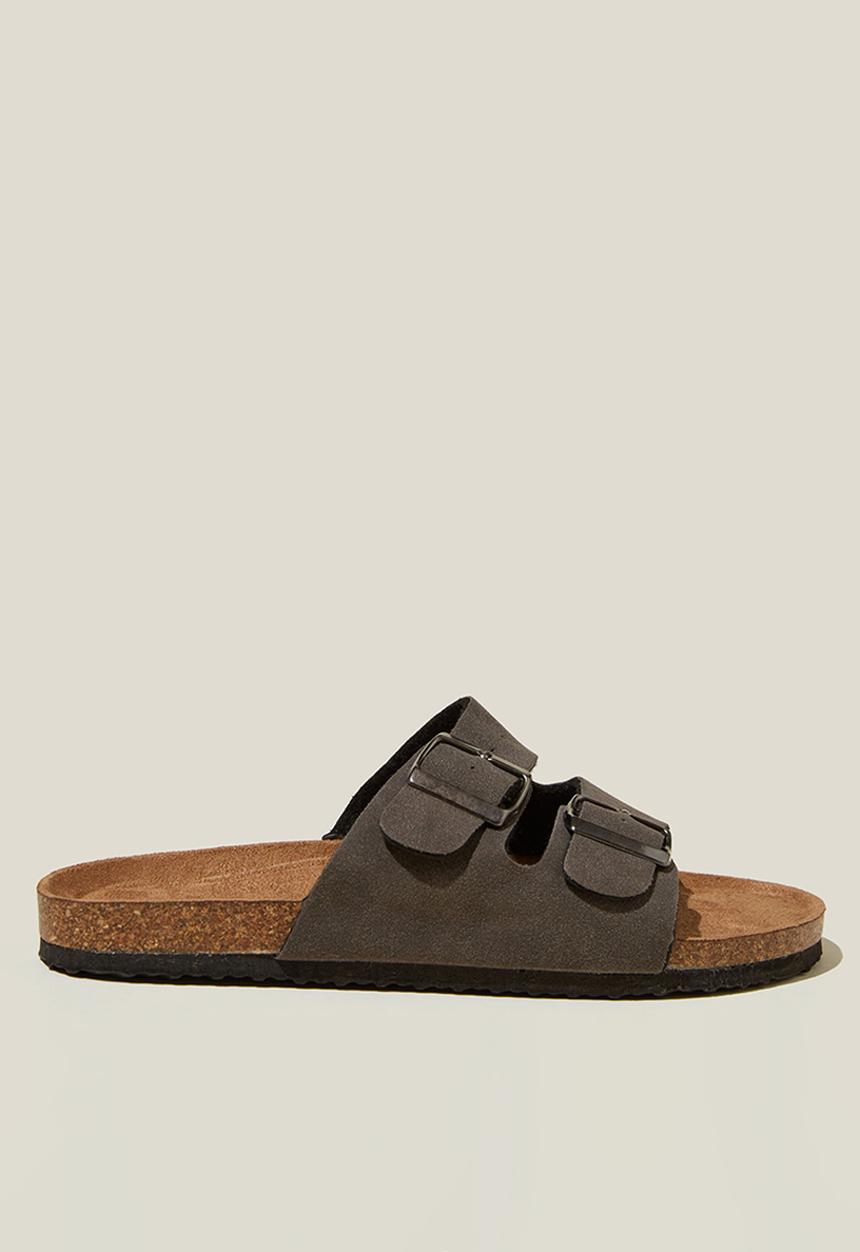 Rex double buckle slide - grey micro