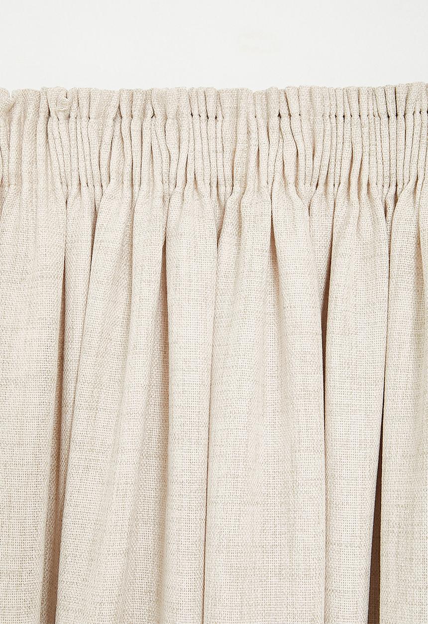 Textured Weave Lined Taped Curtain - Natural
