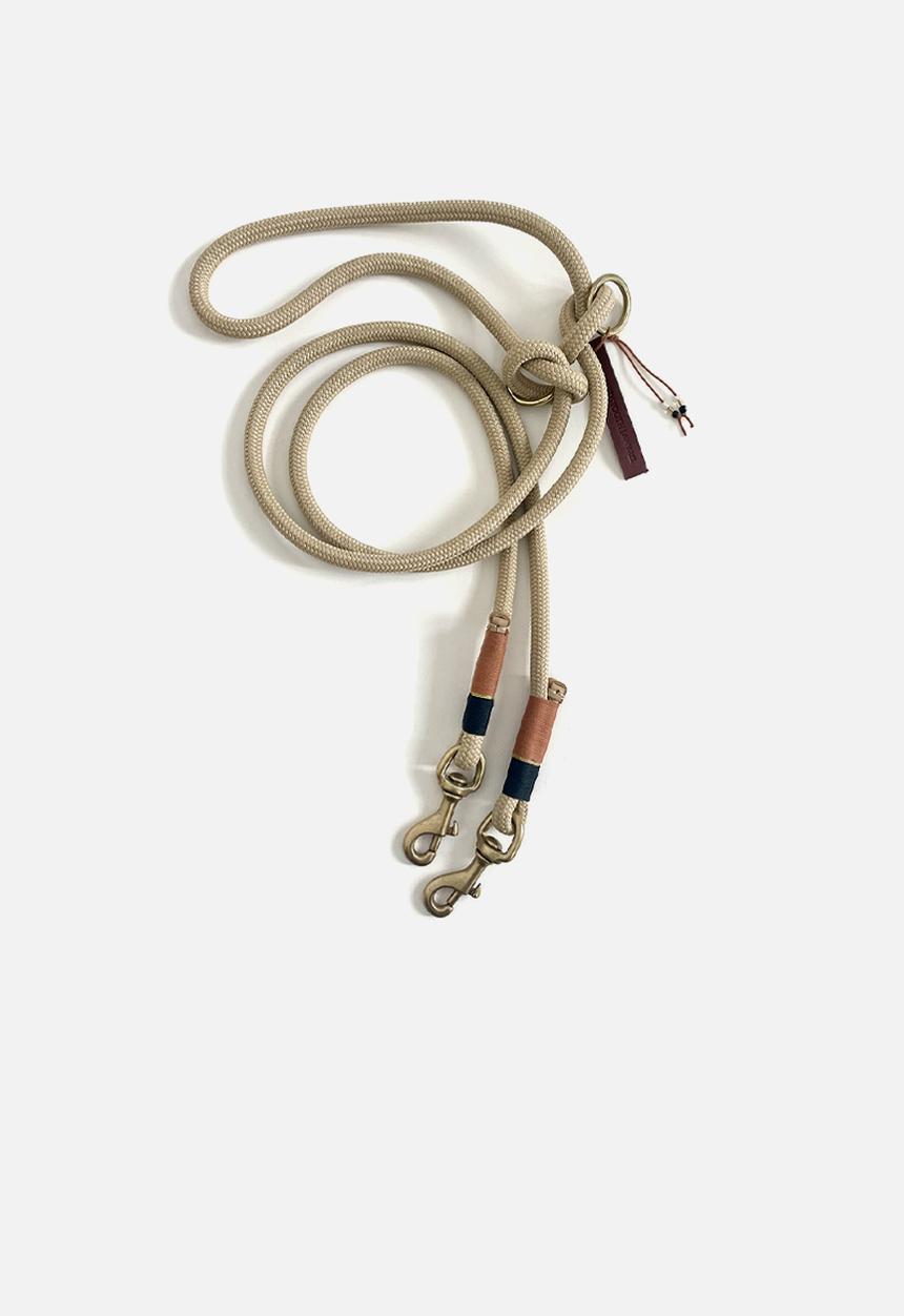 4-Way Double Clasp Lead - stone