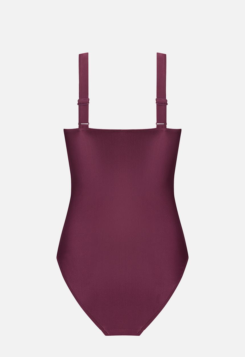 Ocean shaping swimsuit - wine berry