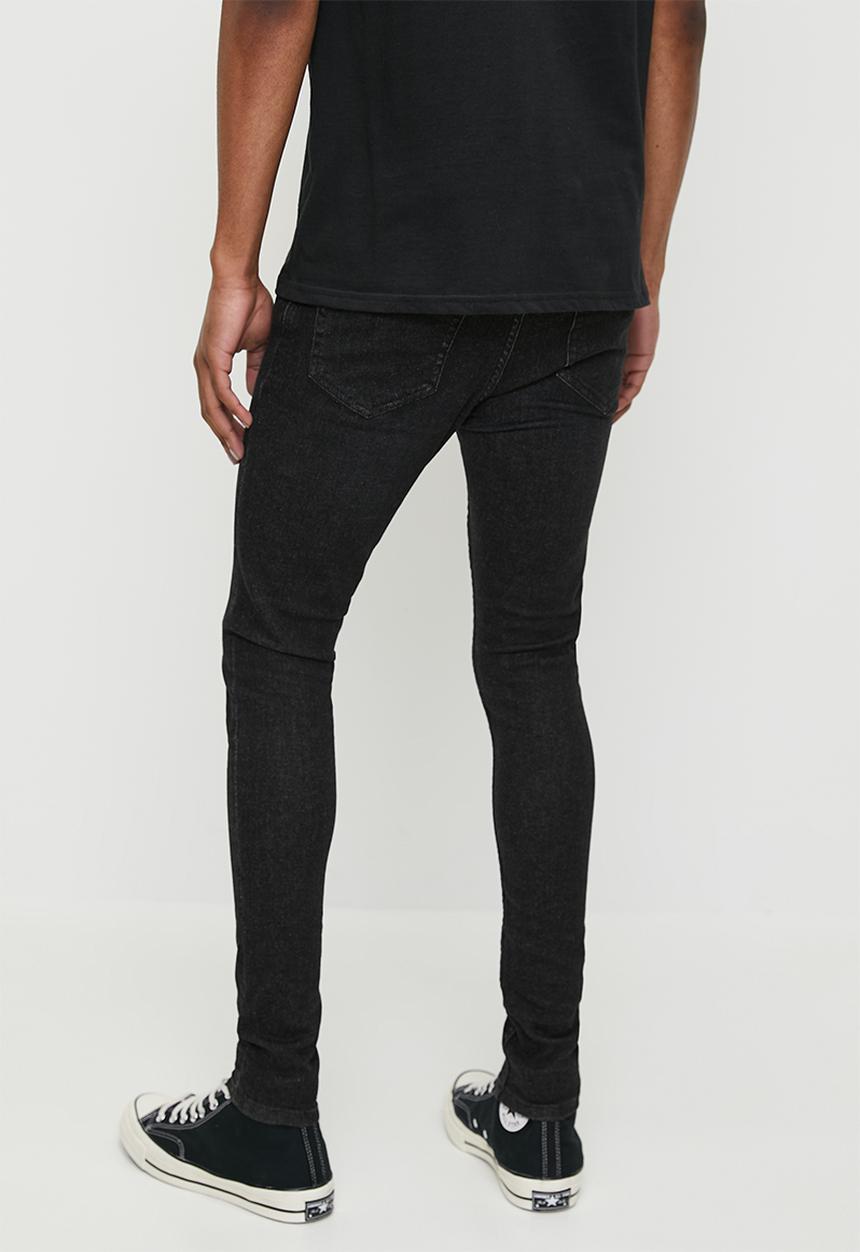 Spray Skinny Jeans - Washed Black
