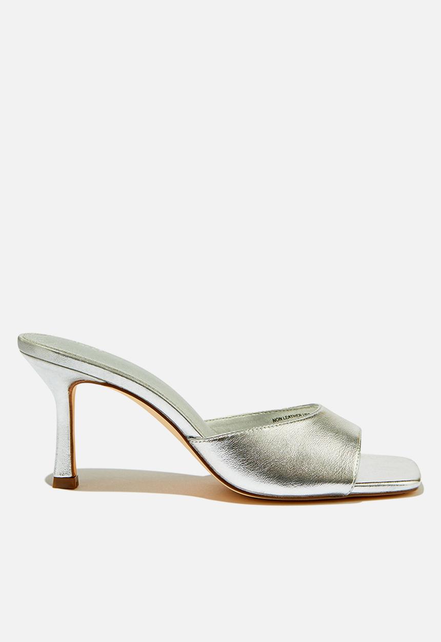 Edie Minimal Mule - Silver Metallic