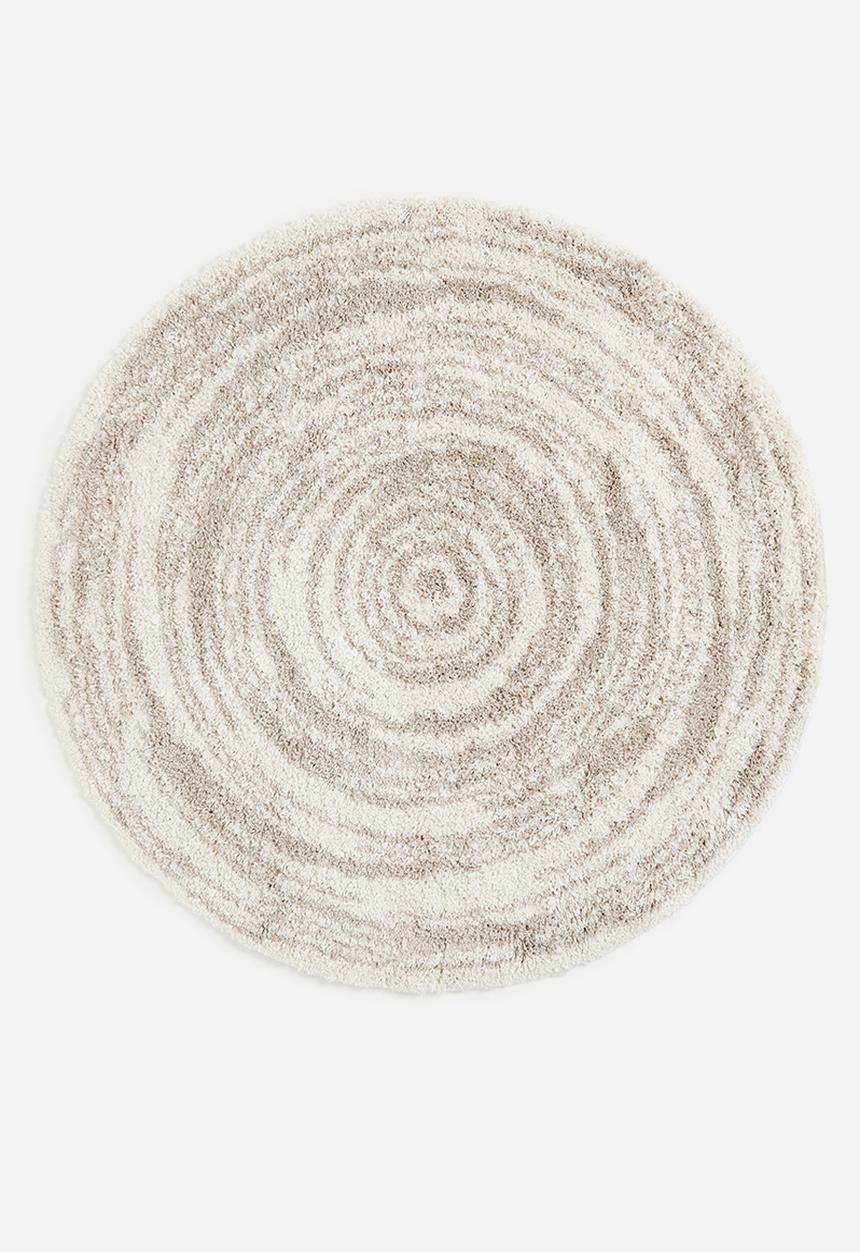 Shaggy Circle Rug - Natural