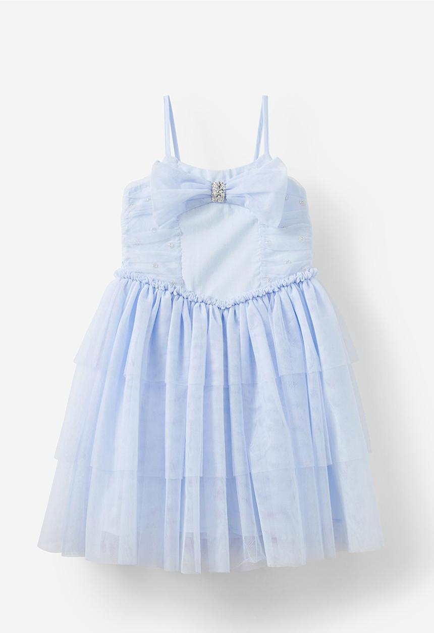 Isabella dress up dress - morning blue/bow