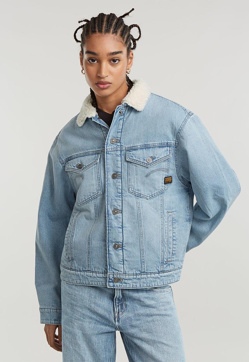 Relaxed Sherpa Jacket Wmn - Sun Faded Cloudburst